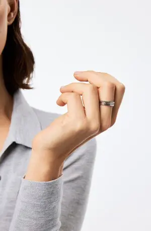 ANA LUISA Set Of 3 Band Rings - Silver
