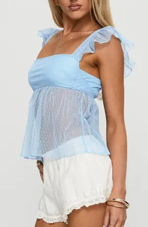 Princess Polly Fiorello Mesh Babydoll Top