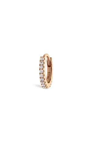 MARIA TASH Diamond Eternity Single Hoop Earring - 18k Rose Gold/ Diamond