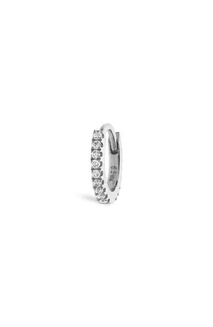 MARIA TASH Diamond Eternity Single Hoop Earring - 18k White Gold/diamond