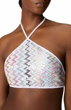 Missoni Bikini With Halter Neck And Sequins - Multicoloured