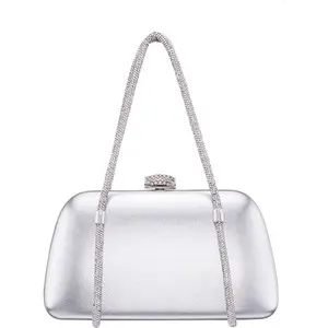 Nina Camara Frame Clutch - Silver