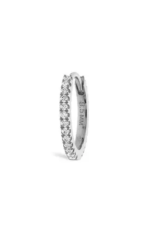 MARIA TASH Diamond Eternity Single Clicker Hoop Earring - 18k White Gold/ Diamond