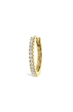 MARIA TASH Diamond Eternity Single Clicker Hoop Earring - 18k Yellow Gold/ Diamond