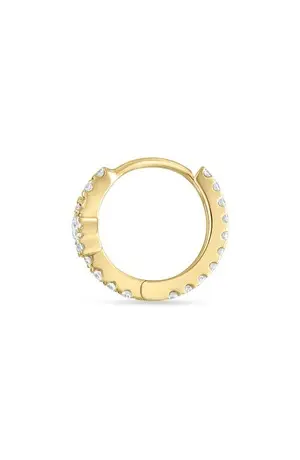 MARIA TASH Diamond Star Eternity Single Clicker Hoop Earring - 18k Yellow Gold/ Diamond