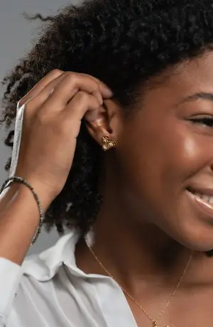KIARA BY KI-ELE Melia Trio Flower Bunch Stud Earrings