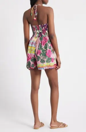 LIPSY Postcard Print Halter Romper
