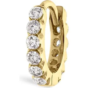 MARIA TASH Maria Tash Invisible Set Diamond Single Clicker Hoop Earring 18k Yellow Gold/ Diamond