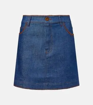 Zimmermann Ascension Denim Miniskirt
