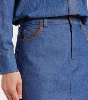 Zimmermann Ascension Denim Miniskirt