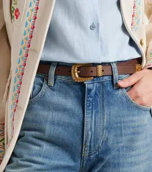 Valentino Garavani Vlogo Leather Belt