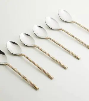BITOSSI Bamboo 24-piece Stainless Steel Cutlery Set