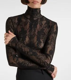 Norma Kamali Floral Lace Catsuit