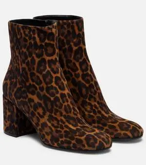 GIANVITO ROSSI Joelle 70 Leopard-print Ankle Boots