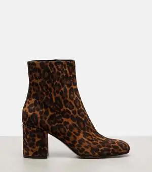 GIANVITO ROSSI Joelle 70 Leopard-print Ankle Boots