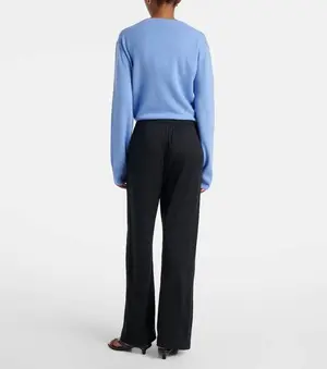 TOTEME Cotton And Silk Straight Pants