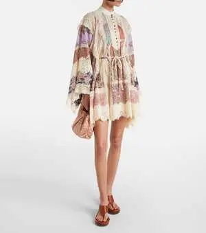 Zimmermann Rhiannon Embroidered Floral Minidress
