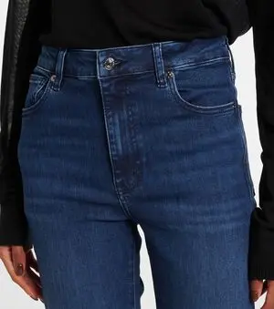 FRAME Reboot Crop High-rise Bootcut Jeans - Blue