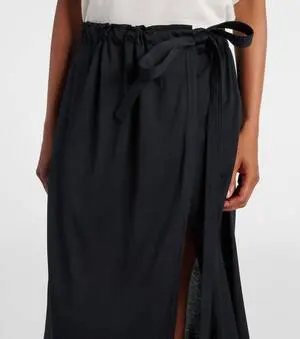 TOTEME Cotton And Silk Midi Skirt