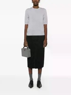 Thom Browne 4-bar Pointelle T-shirt - Grey