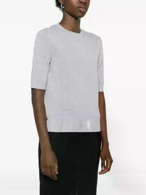 Thom Browne 4-bar Pointelle T-shirt - Grey