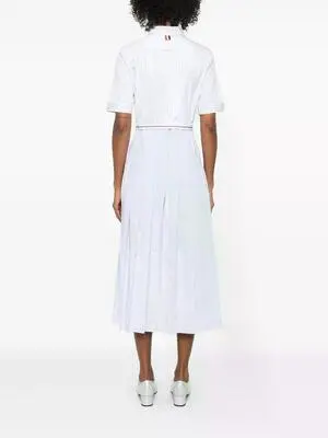 Thom Browne Striped Midi Shirt Dress