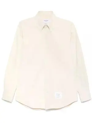 Thom Browne Rwb-stripe Denim Shirt - Neutrals
