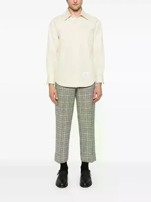 Thom Browne Rwb-stripe Denim Shirt - Neutrals