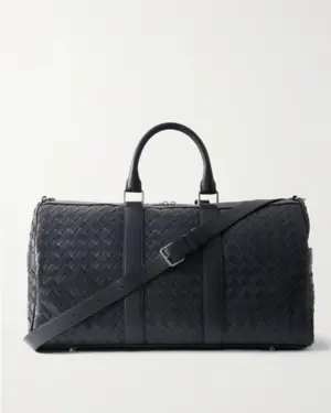 Bottega Veneta Intrecciato Leather Camera Bag - Charcoal
