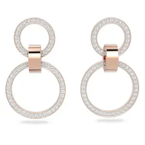 SWAROVSKI Hollow Hoop Chandelier Earrings - White