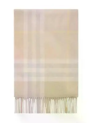Burberry Checked Cashmere Scarf - Neutrals