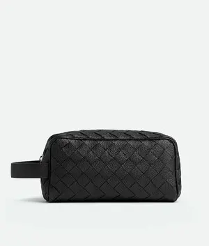 Bottega Veneta Intrecciato Travel Pouch - Black