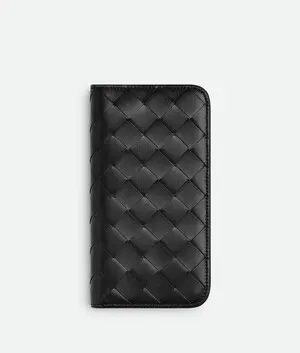 BOTTEGA  VENETA Intrecciato Iphone 16 Pro Foglio Case - Black