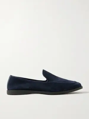 George Cleverley Cornwall Suede Loafers - Blue