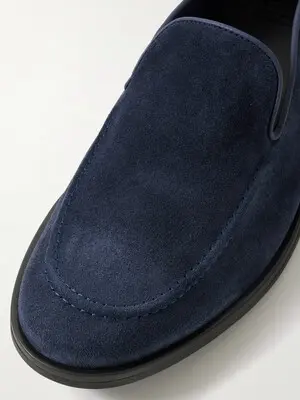 George Cleverley Cornwall Suede Loafers - Blue