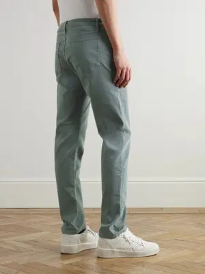 FRAME L'homme' Slim-fit Stretch Lyocell-blend Trousers - Gray