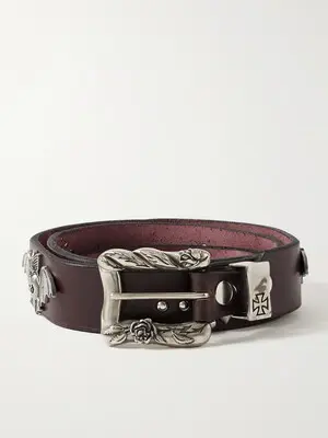 Enfants Riches Déprimés 4cm Studded Leather Belt - Purple