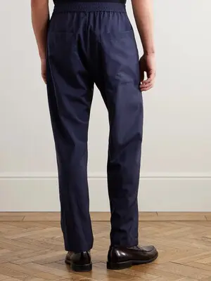 Barena Venezia Bativoga Straight-leg Wool Trousers - Blue