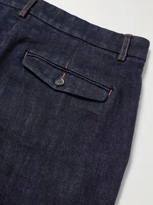 Barena Venezia Canasta Straight-leg Cotton-blend Trousers