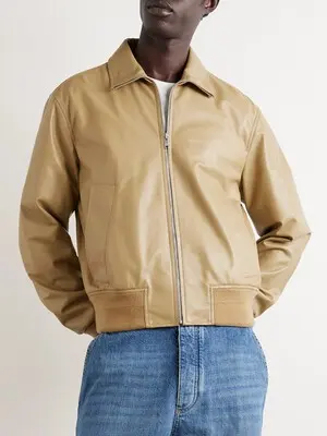 Bottega Veneta Oversized Leather Blouson Jacket