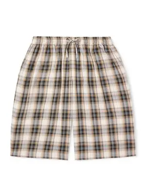 Acne Studios Straight-leg Checked Twill Drawstring Shorts