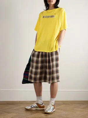 Acne Studios Straight-leg Checked Twill Drawstring Shorts