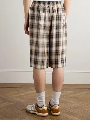 Acne Studios Straight-leg Checked Twill Drawstring Shorts