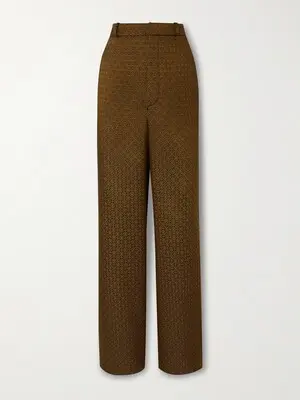 Saint Laurent Jacquard Wide-leg Trousers