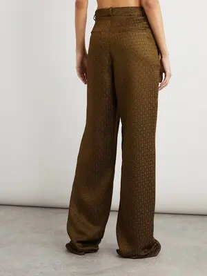 Saint Laurent Jacquard Wide-leg Trousers