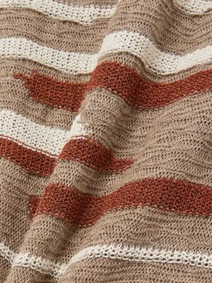 Bottega Veneta Striped Jacquard-knit Linen And Cotton-blend Sweater - Gray