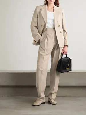 Bottega Veneta Embellished Canvas Jacket - Gray