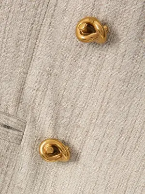Bottega Veneta Embellished Canvas Jacket - Gray