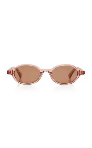 Bottega Veneta Round-frame Acetate Sunglasses - Red
