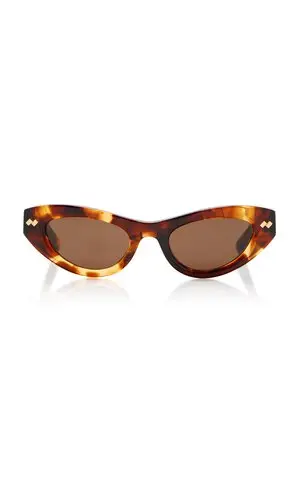 Bottega Veneta Cat-eye Acetate Sunglasses - Brown